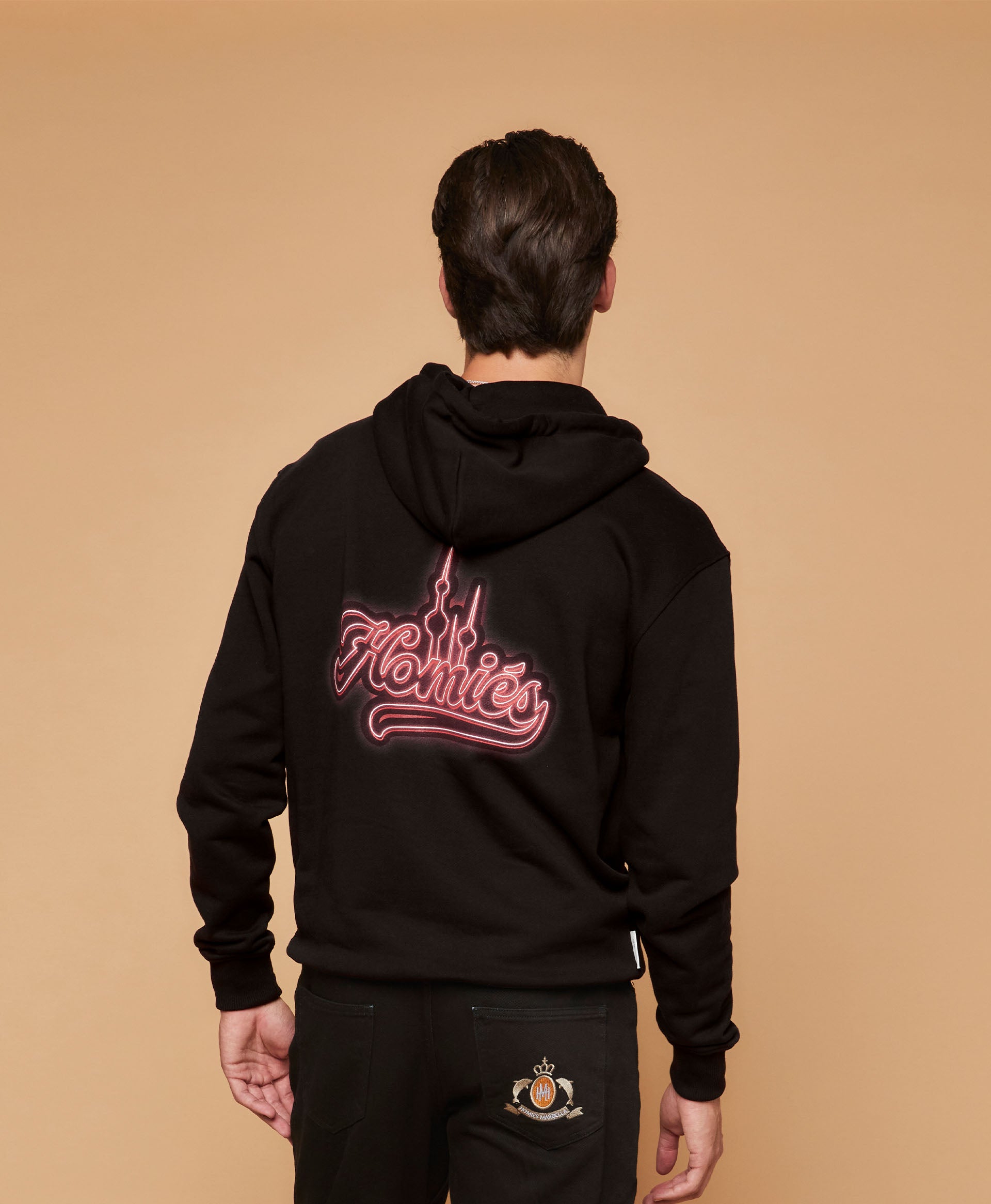 NEON TOWERS HOODIE BLACK – HOMIESMARBELLA