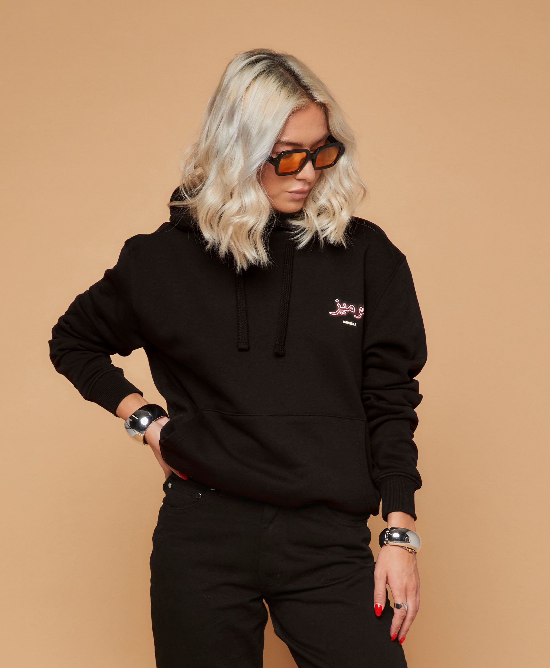 NEON TOWERS HOODIE BLACK – HOMIESMARBELLA